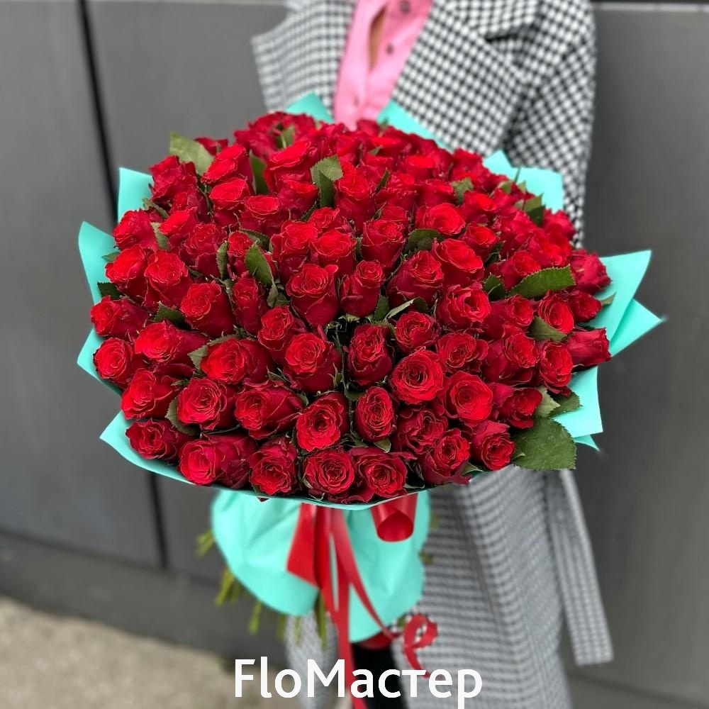 Букет 101 роза Red Torch (Ред Торч): по цене 15 990 руб. в интернет ...